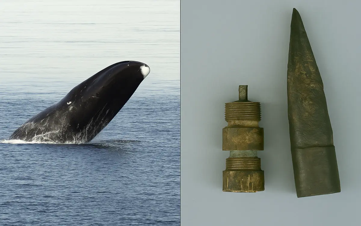 Encuentran una ballena con un arpón incrustado en su cuerpo por más de ...